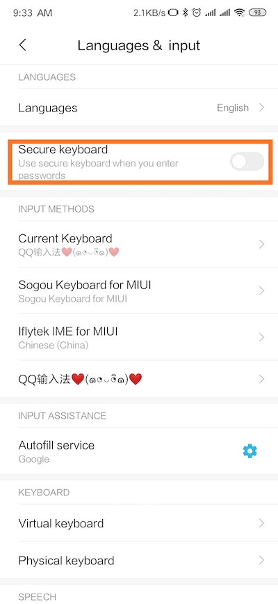 The soft keyboard does not work when the system's Security Keyboard ...