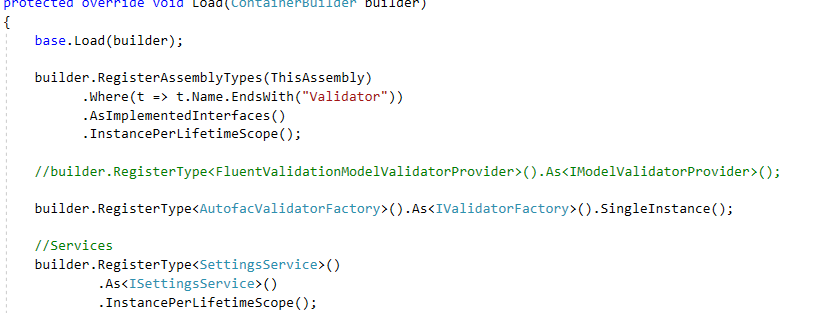 Validations are not working as expected using Autofac · Issue #939 · FluentValidation ...