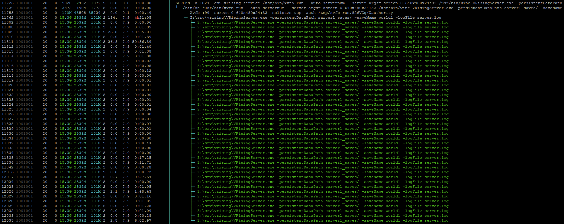 Optymalization problem and question · Issue #127 · StunlockStudios/vrising-dedicated-server ...