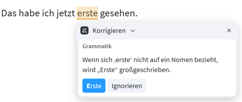 [de] Falsche Regel durch Tippfehler "erst(e)" ausgelöst · Issue #8766 · languagetool-org ...
