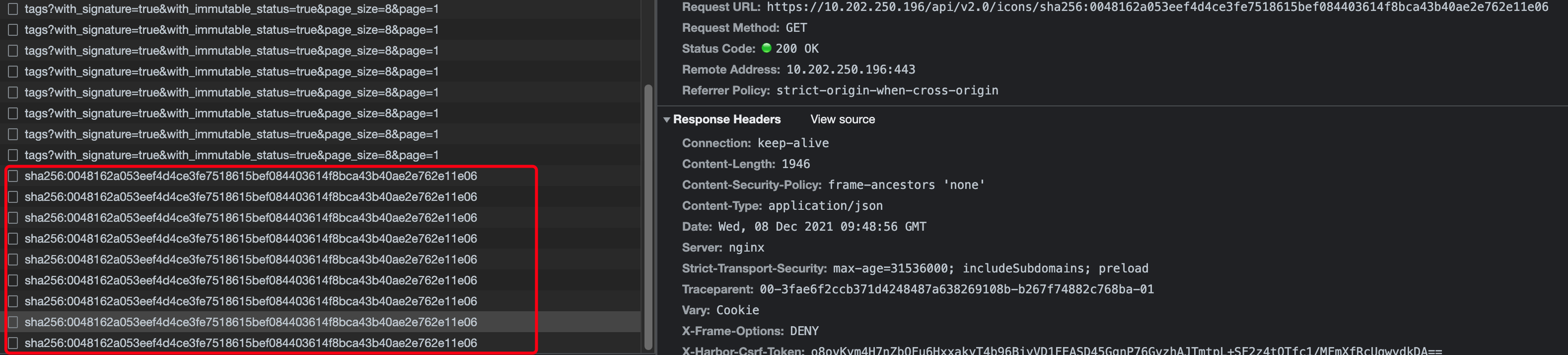Repeated requests for artifact icon · Issue #16097 · goharbor/harbor · GitHub