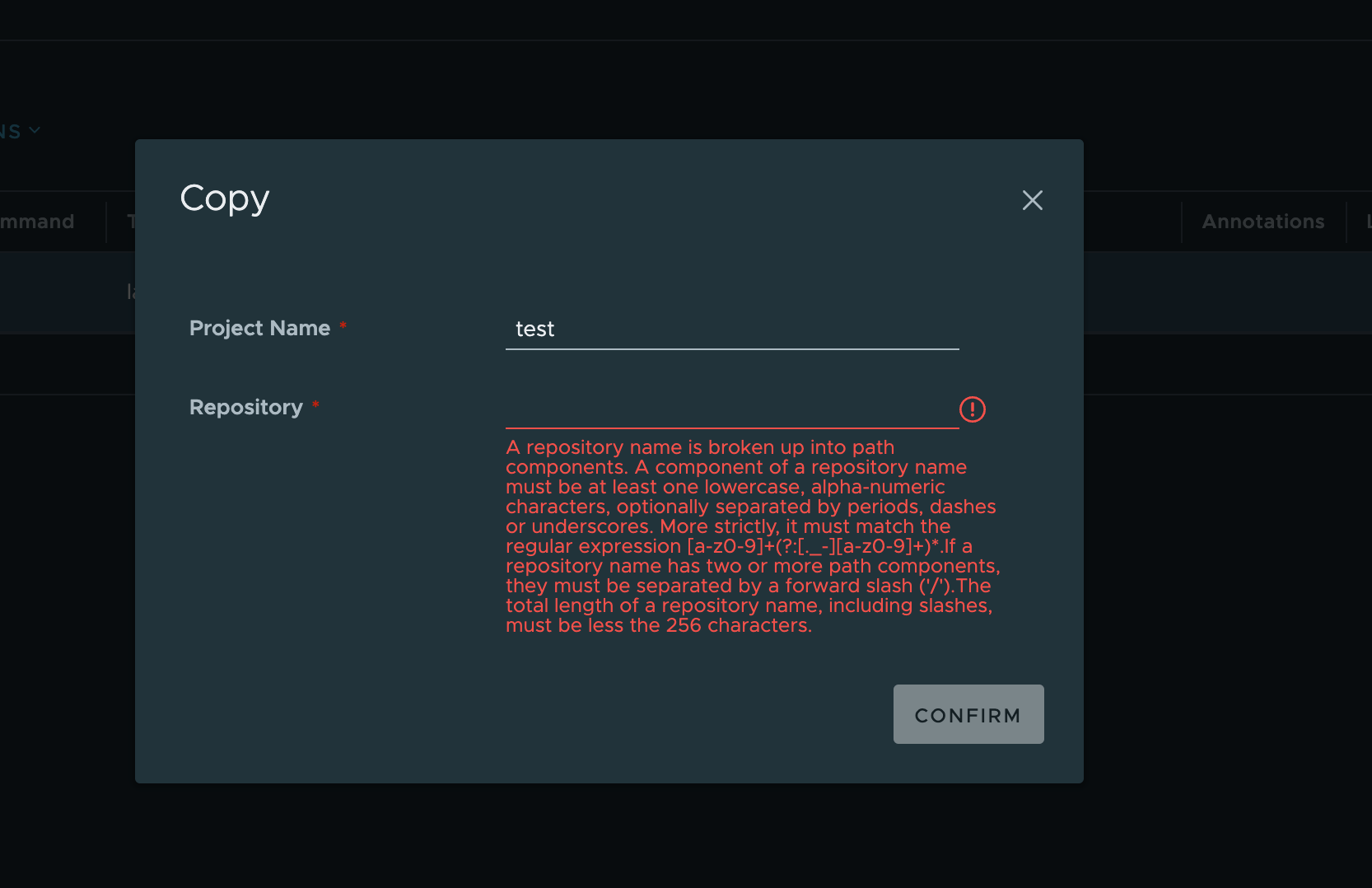Autofill for repo input field when copying artifact · Issue #16403 · goharbor/harbor · GitHub