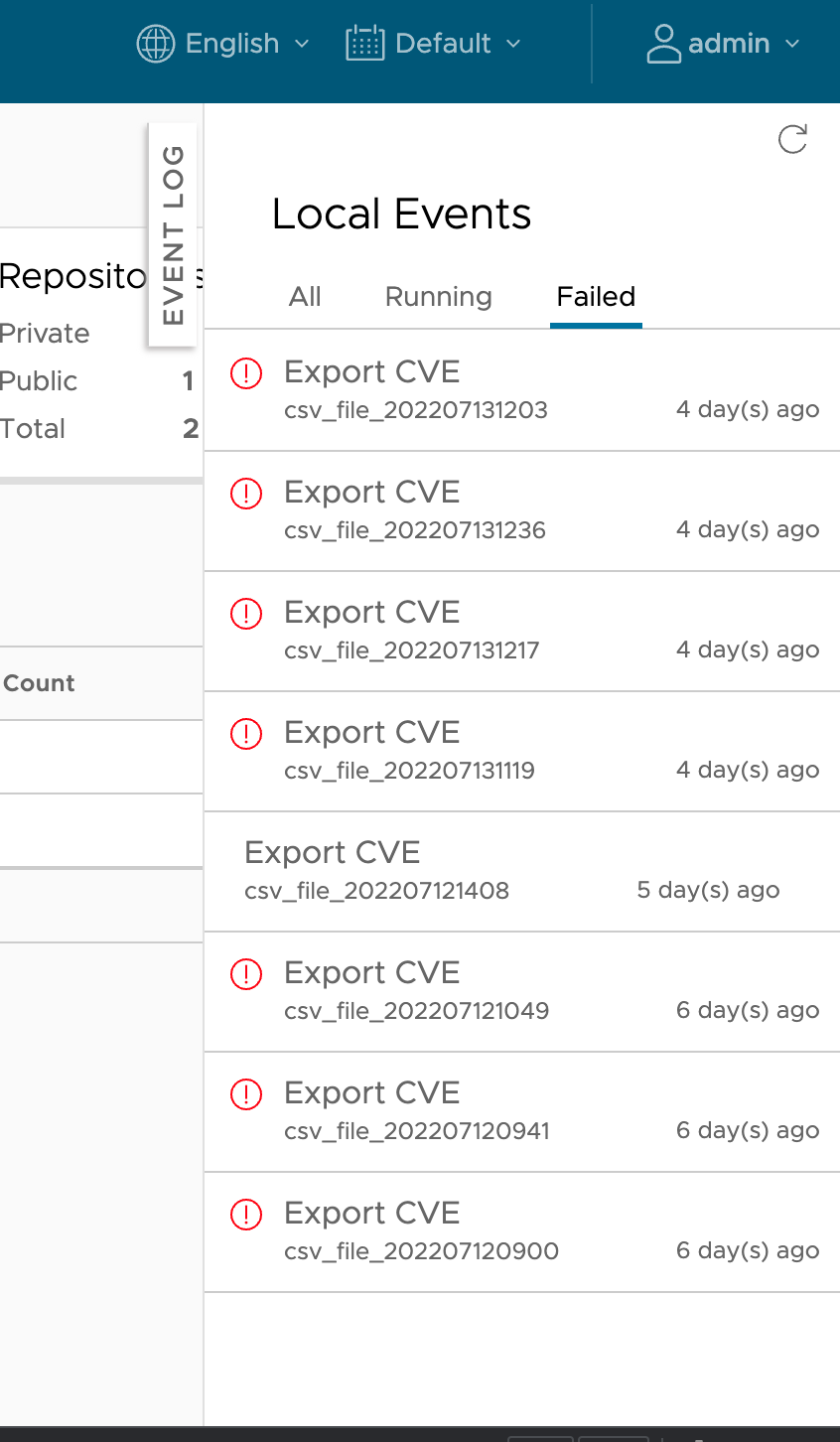 Unexpected Records In Failed Executions List · Issue 17183 · Goharborharbor · Github 