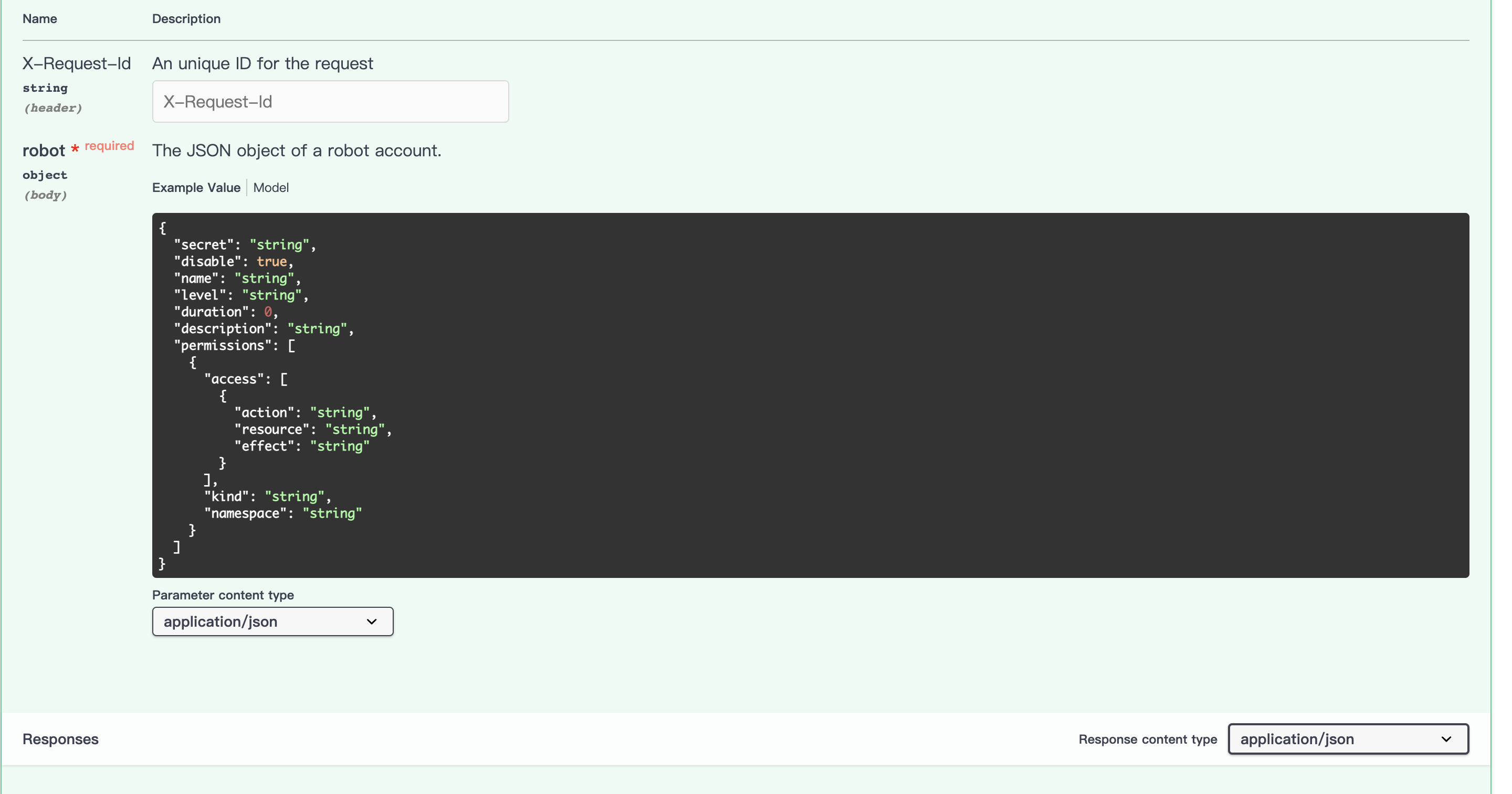 Harbor API V2.0 /api/v2.0/projects/harborProjectId/robots (create robot in project) expires_at ...