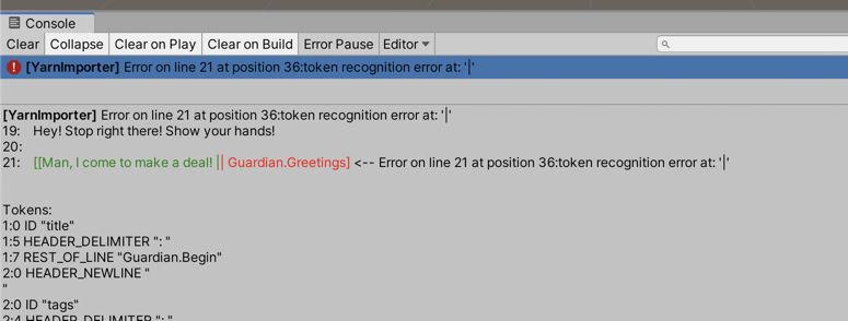 Better error messages · Issue #255 · YarnSpinnerTool/YarnSpinner · GitHub