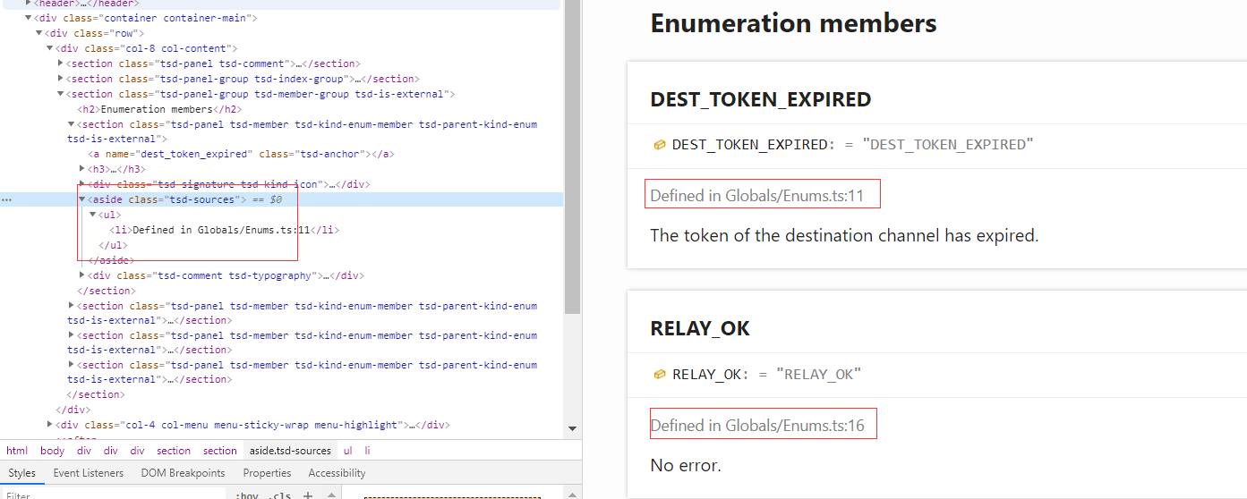 [Ask for Help] How can i hide all of `tsd-sources` DOM? · Issue #1227 ...