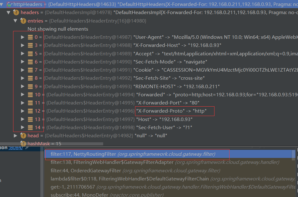 DefaultHttpHeaders cause 'x-forward-proto' and 'x-forward-for' to not exist at the same time ...