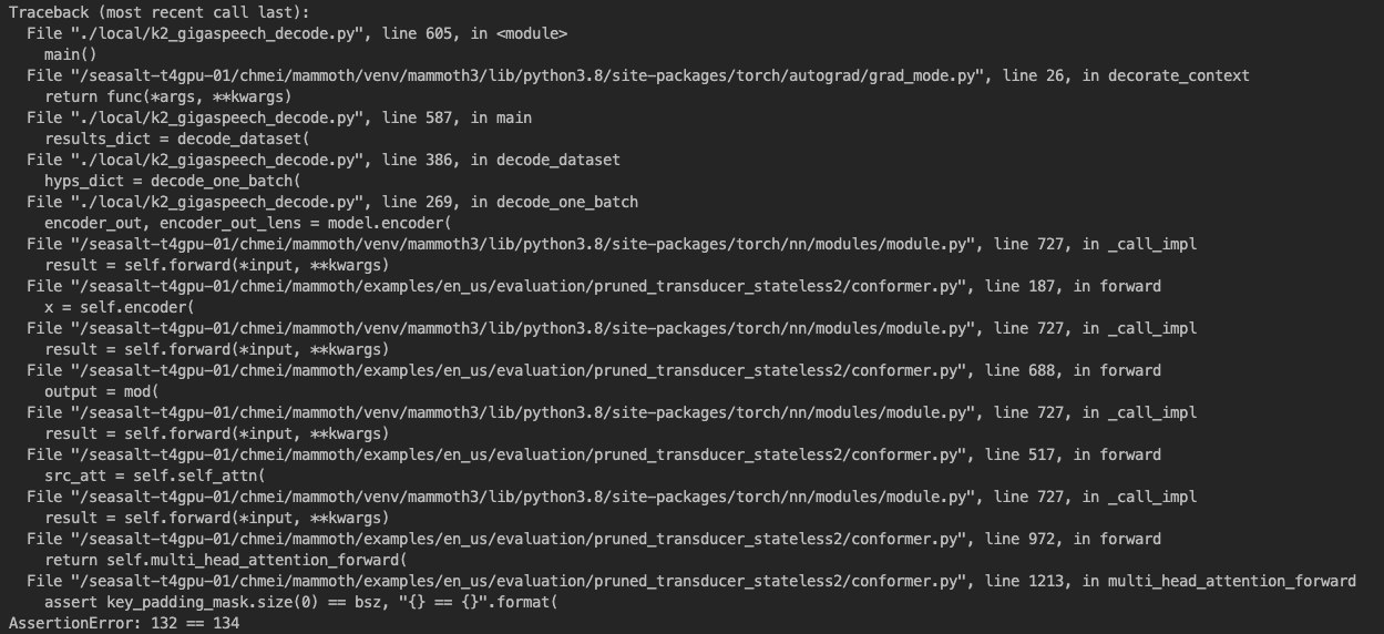 eval2000 decoding error with pretrained gigaspeech model · Issue #502 · k2-fsa/icefall · GitHub