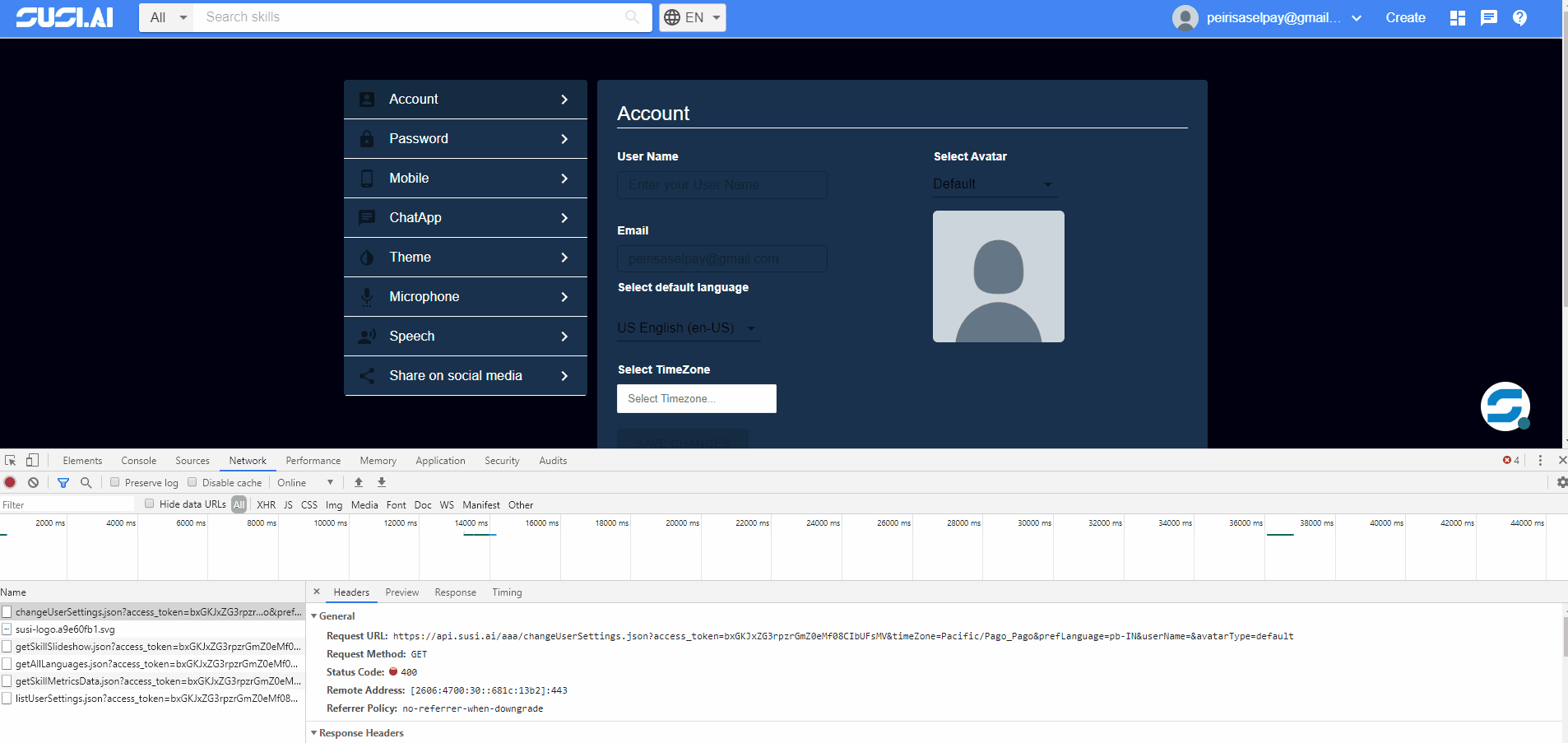Cannot set timezone or default language. · Issue #2980 · fossasia/susi.ai · GitHub