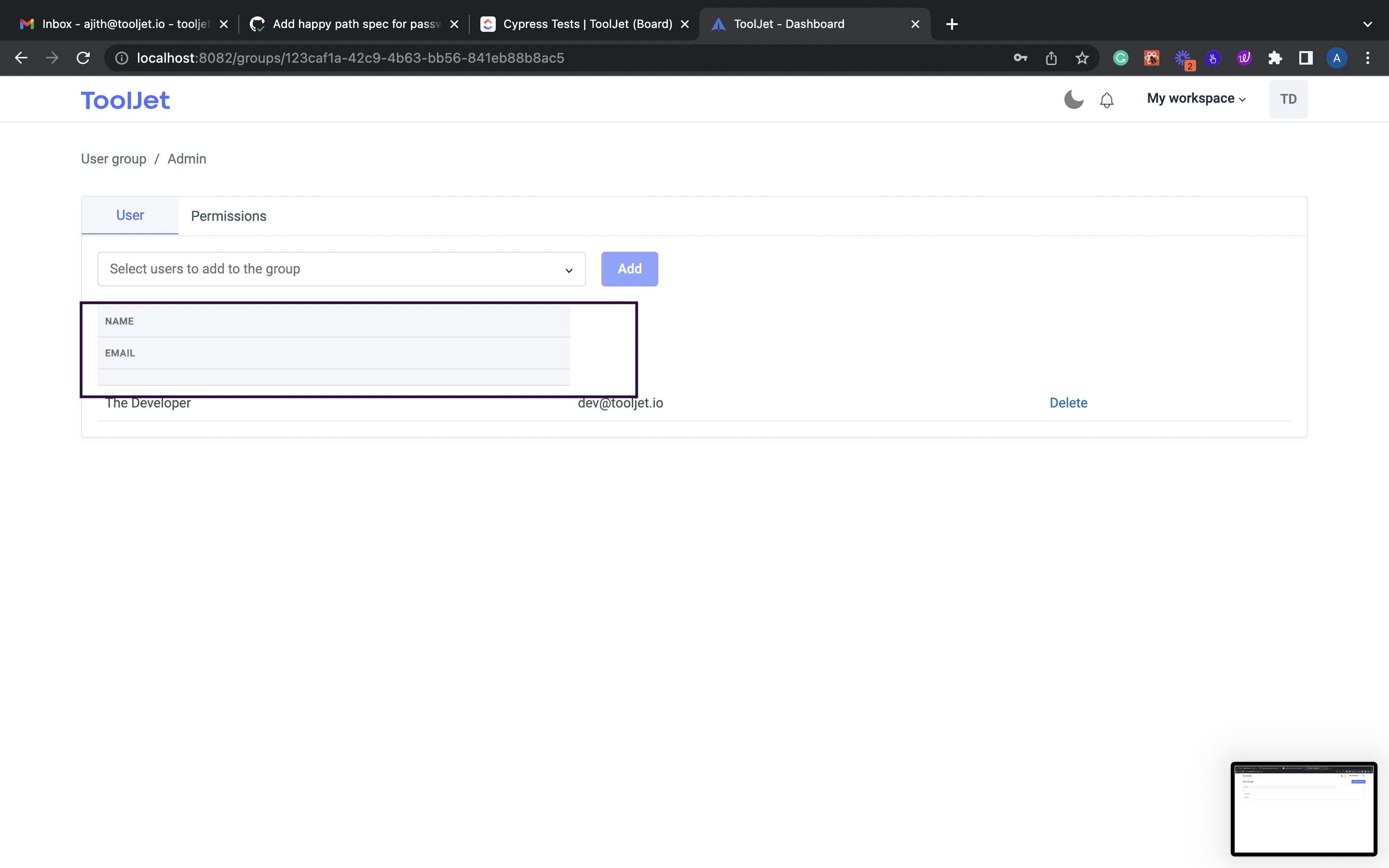 UI is breaking in user groups table · Issue #4417 · ToolJet/ToolJet · GitHub