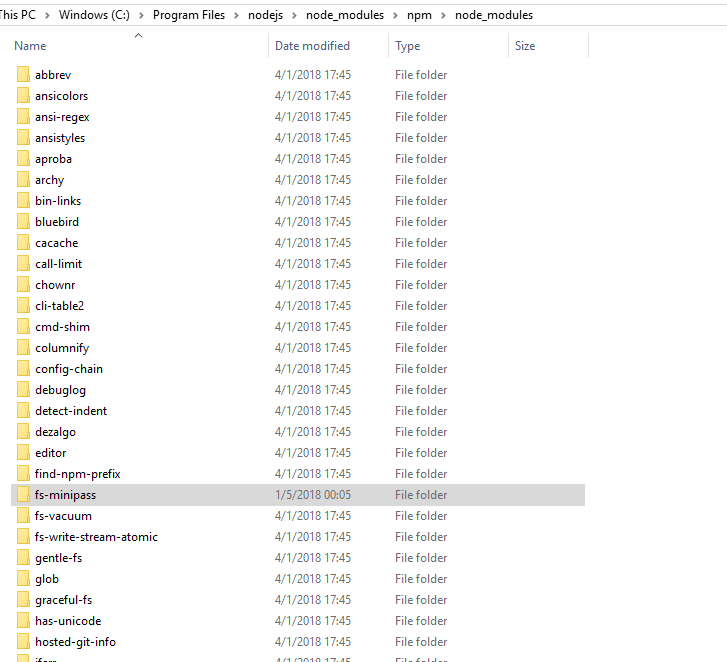 npm ERR! Cannot find module 'fs-minipass' · Issue #20224 · npm/npm · GitHub