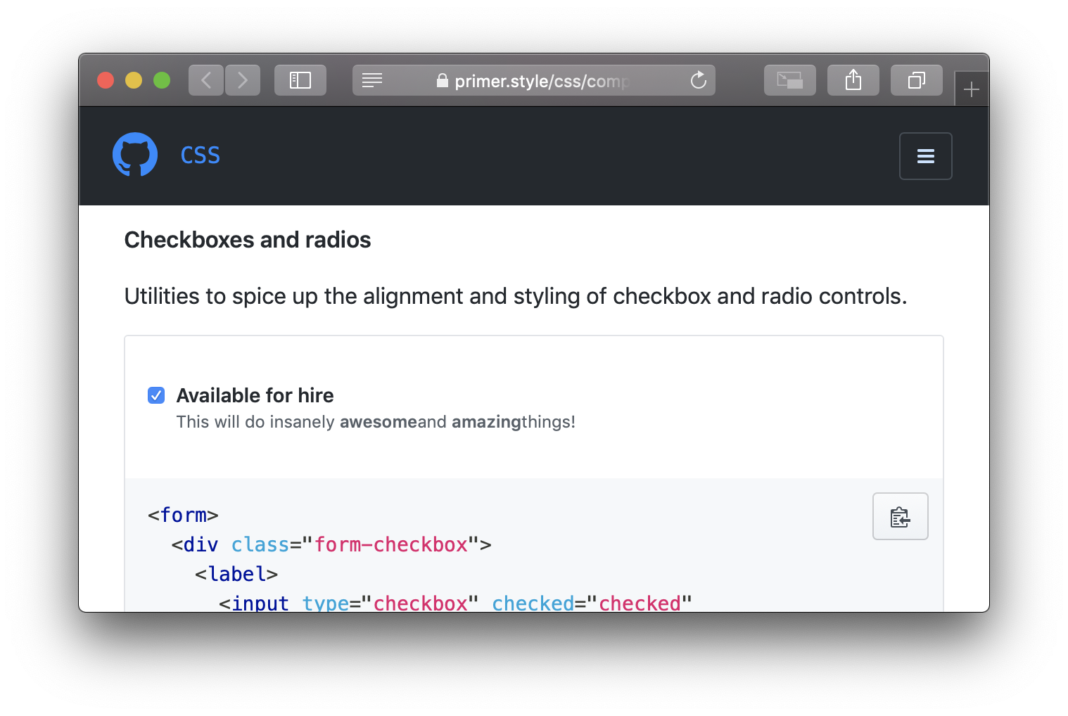 Checkboxes and radio inputs are displaced in iOS Safari · Issue #882 · primer/css · GitHub