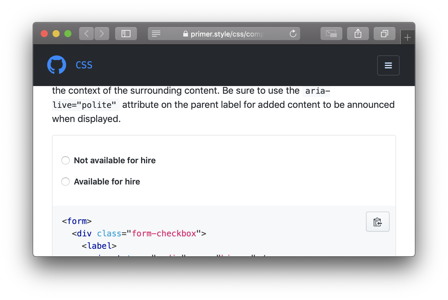 Checkboxes And Radio Inputs Are Displaced In Ios Safari · Issue 882 · Primercss · Github