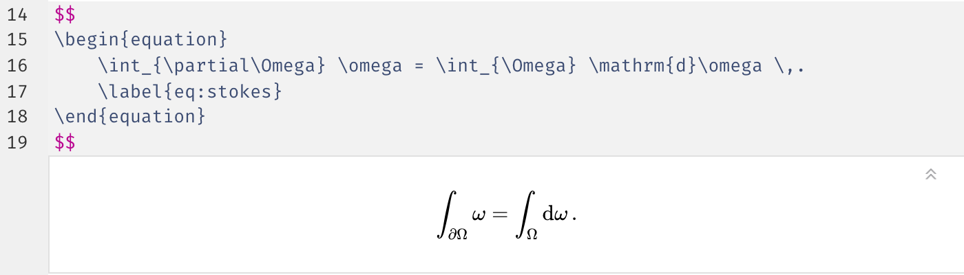 Display math for Stokes' Theorom shows code instead of rendering the equation · Issue #9343 ...