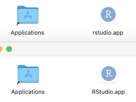 Changing casing of filename from rstudio.app to RStudio.app (MacOS ...
