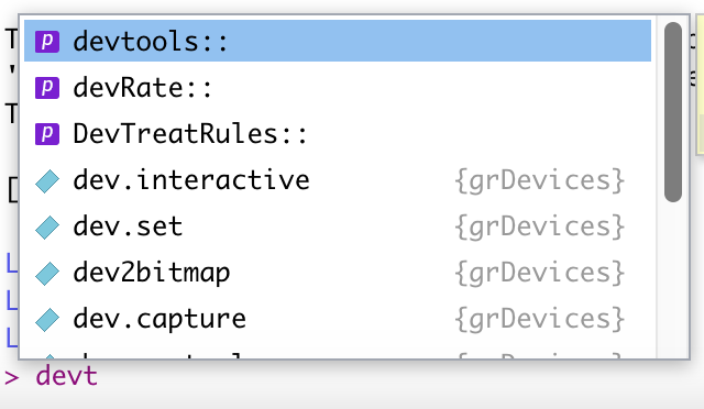 'devtools' is demoted in autocompletion suggestions · Issue #13342 · rstudio/rstudio · GitHub