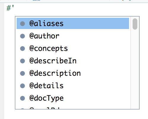 Tabs in Roxygen autocomplete without text, interfering with tabbing ...