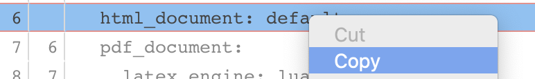 Copying and pasting a line from a git diff only results in one word, not the whole line · Issue ...