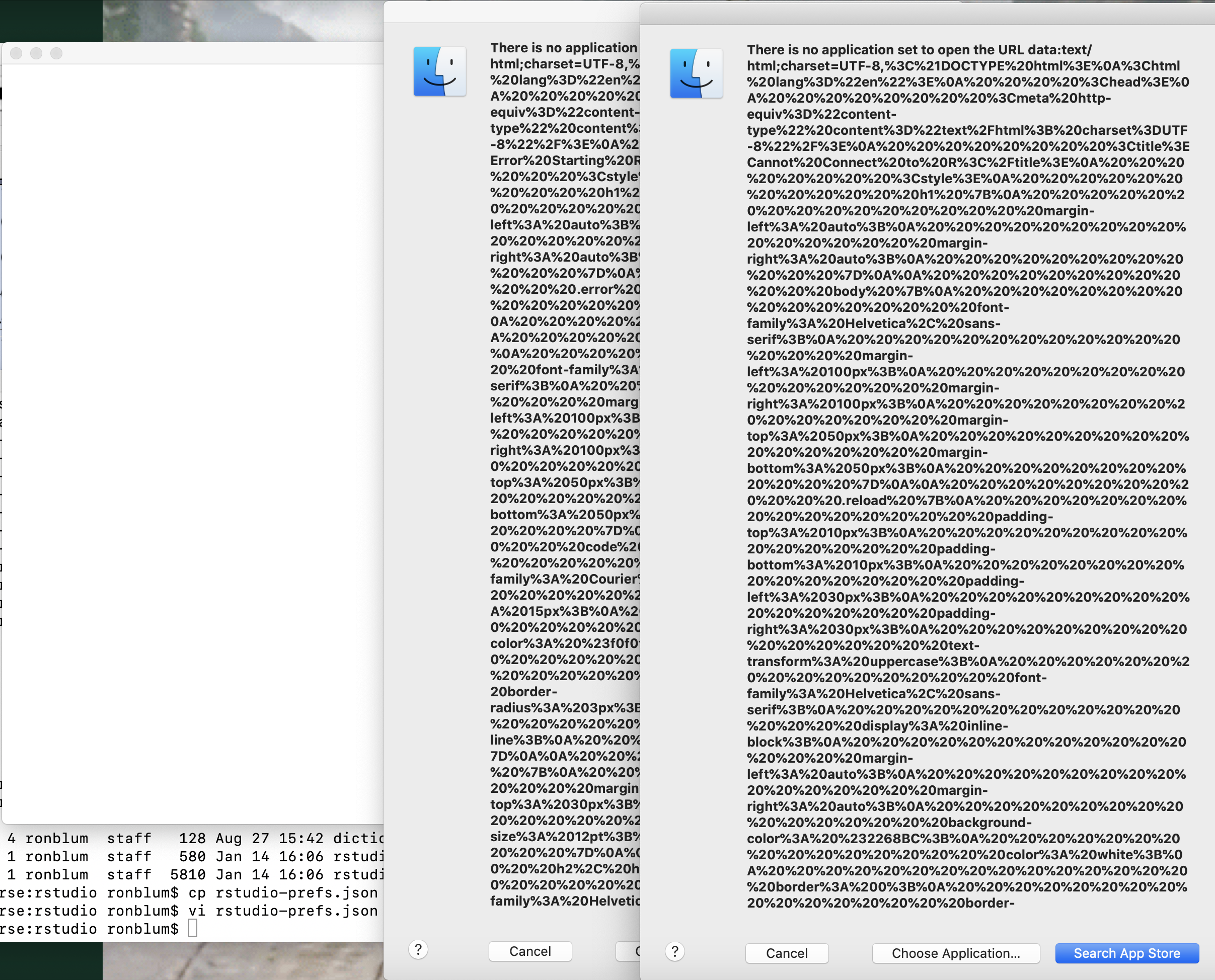 Bad JSON in user preferences file results in an unusable session with ...