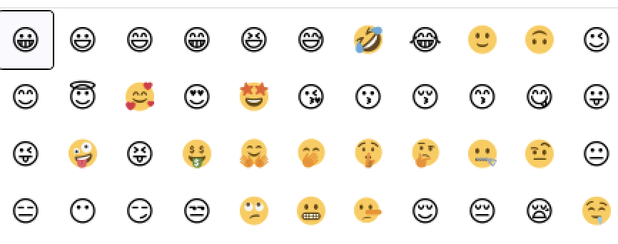 Emojis used on Linux are inconsistent and probably not what's expected ...