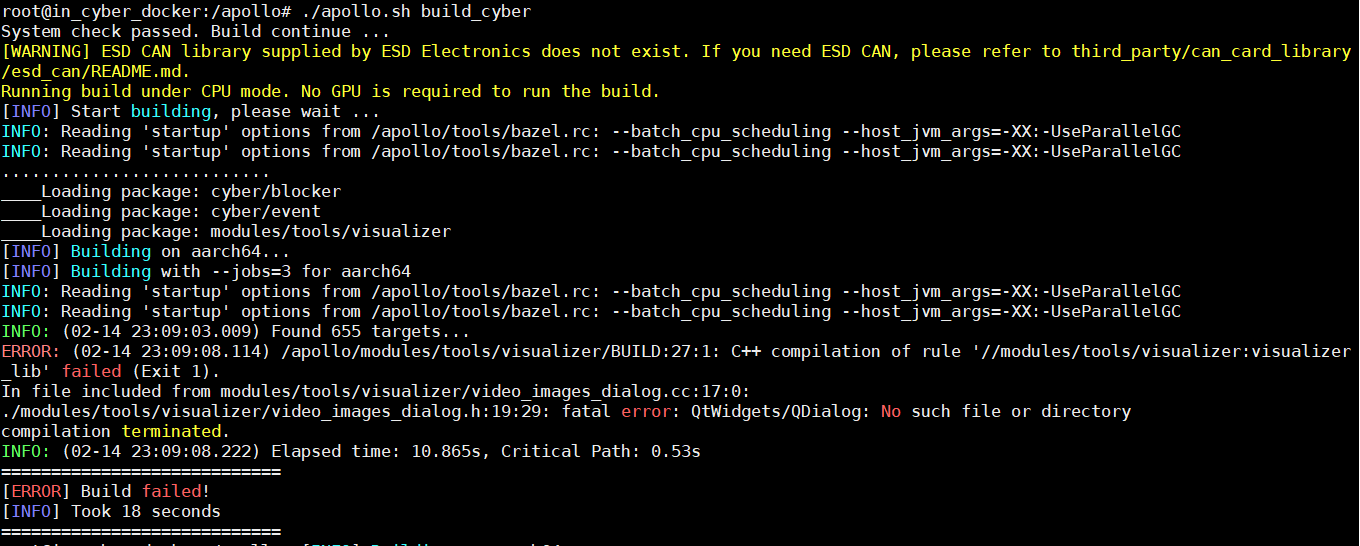 build_cyber on AARCH64 doesn't work · Issue #10731 · ApolloAuto/apollo · GitHub