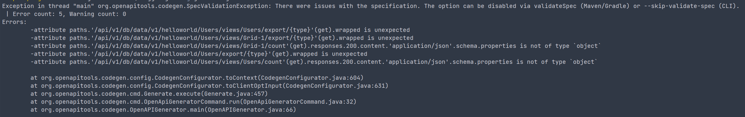 馃悰 Bug Openapi Spec Errors 路 Issue 4034 路 Nocodbnocodb 路 Github