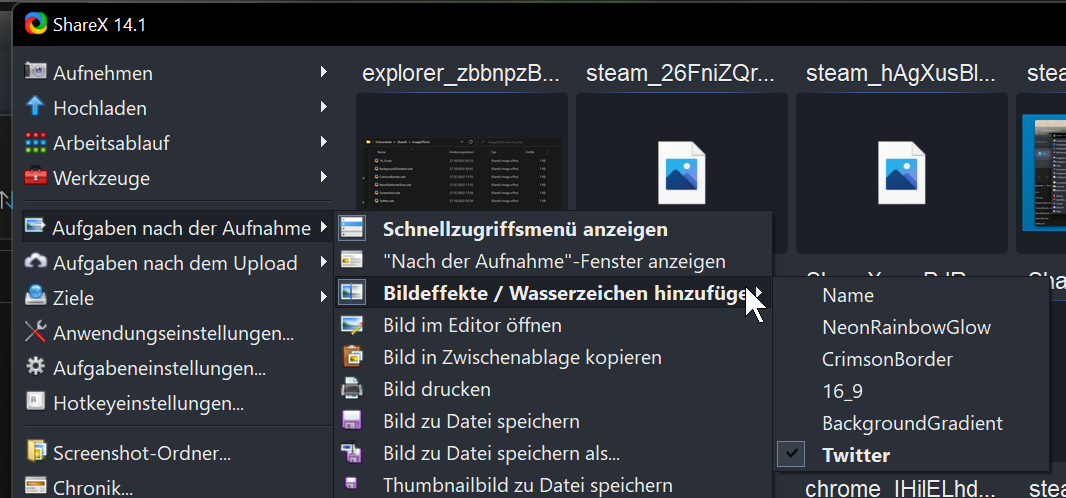 [Bug] Saved image effects are not listed when the menu is open via `annotate` -> `picture ...