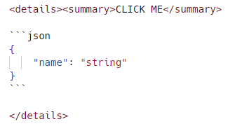 How can I include preformatted json in an expand/collapse section ...