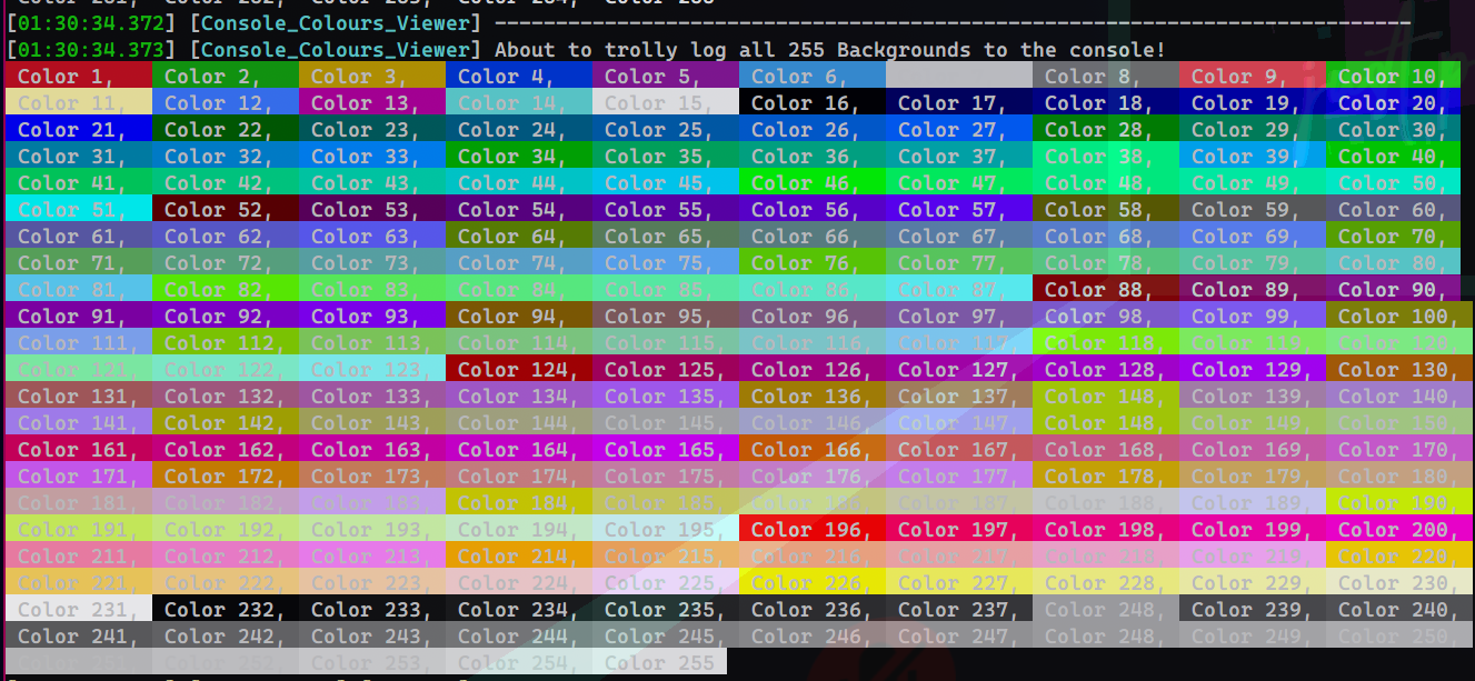 GitHub - Mezque/MLConsoleColourViewer: A Basic Unversal Melon Mod To View Supported Colour Codes ...