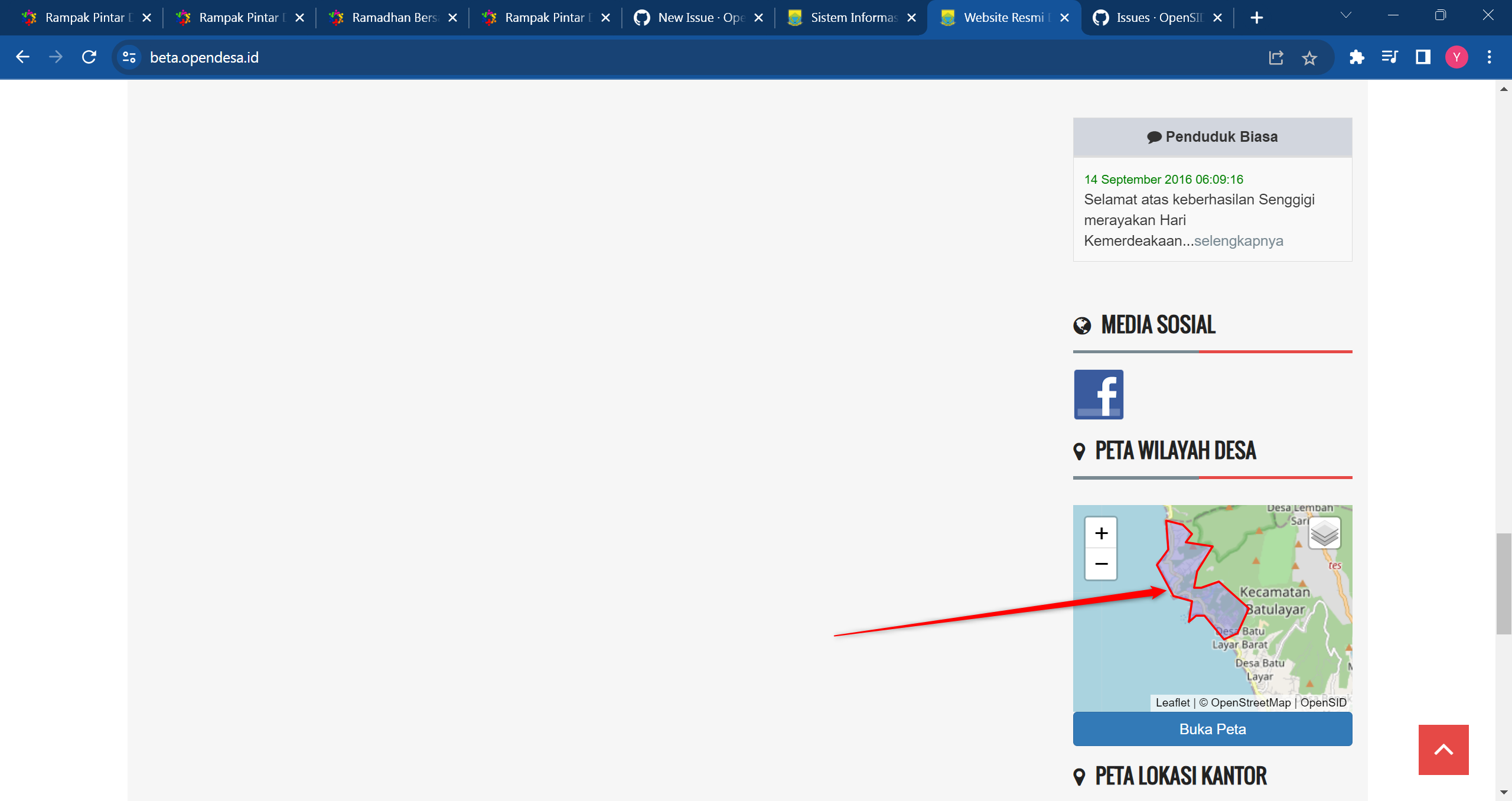 Bug/error: Luas wilayah peta tidak tampil di halaman widget · Issue #7004 · OpenSID/OpenSID · GitHub