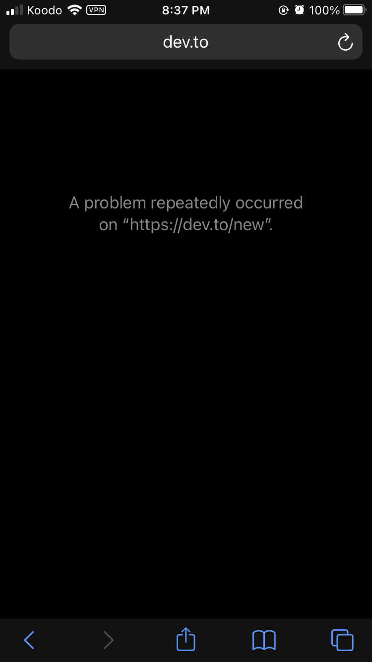 `/new` composer page broken on iOS · Issue #13223 · forem/forem · GitHub