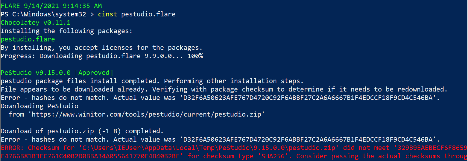 pestudio checksum mismatch · Issue #114 · mandiant/flare-vm · GitHub