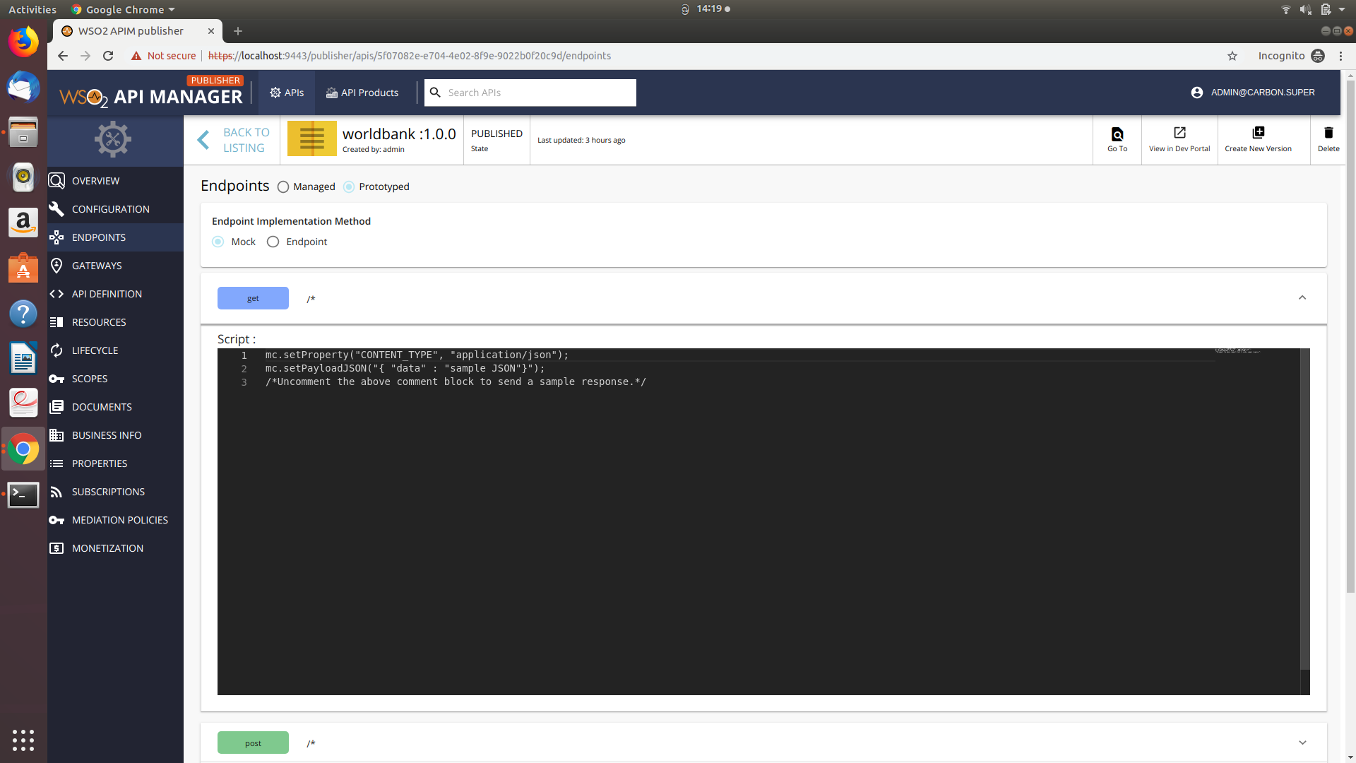 [Publisher] Can not update API with mock endpoint · Issue #6187 · wso2/product-apim · GitHub