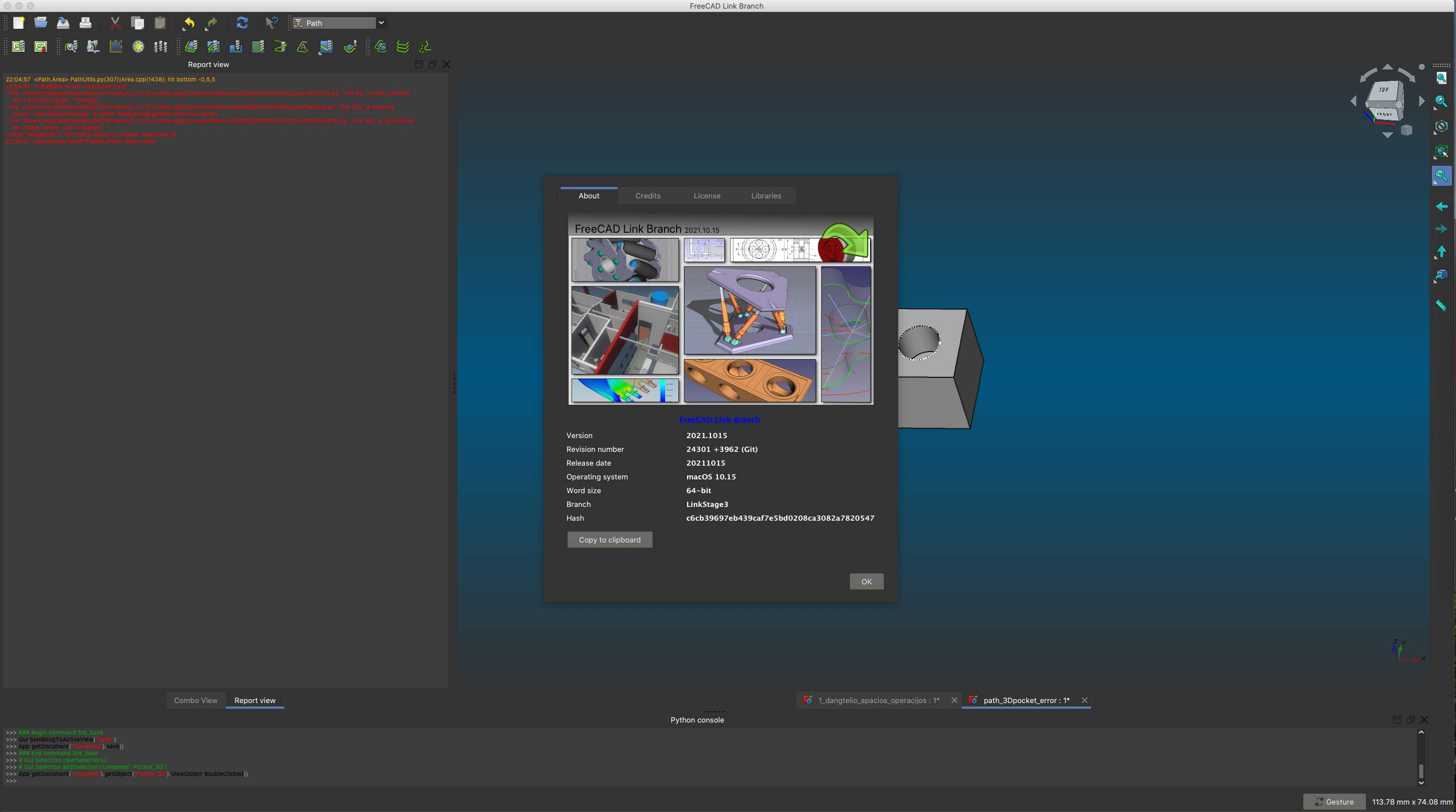 Path 3D Pocket does not work on OSX · Issue #879 · realthunder/FreeCAD_assembly3 · GitHub