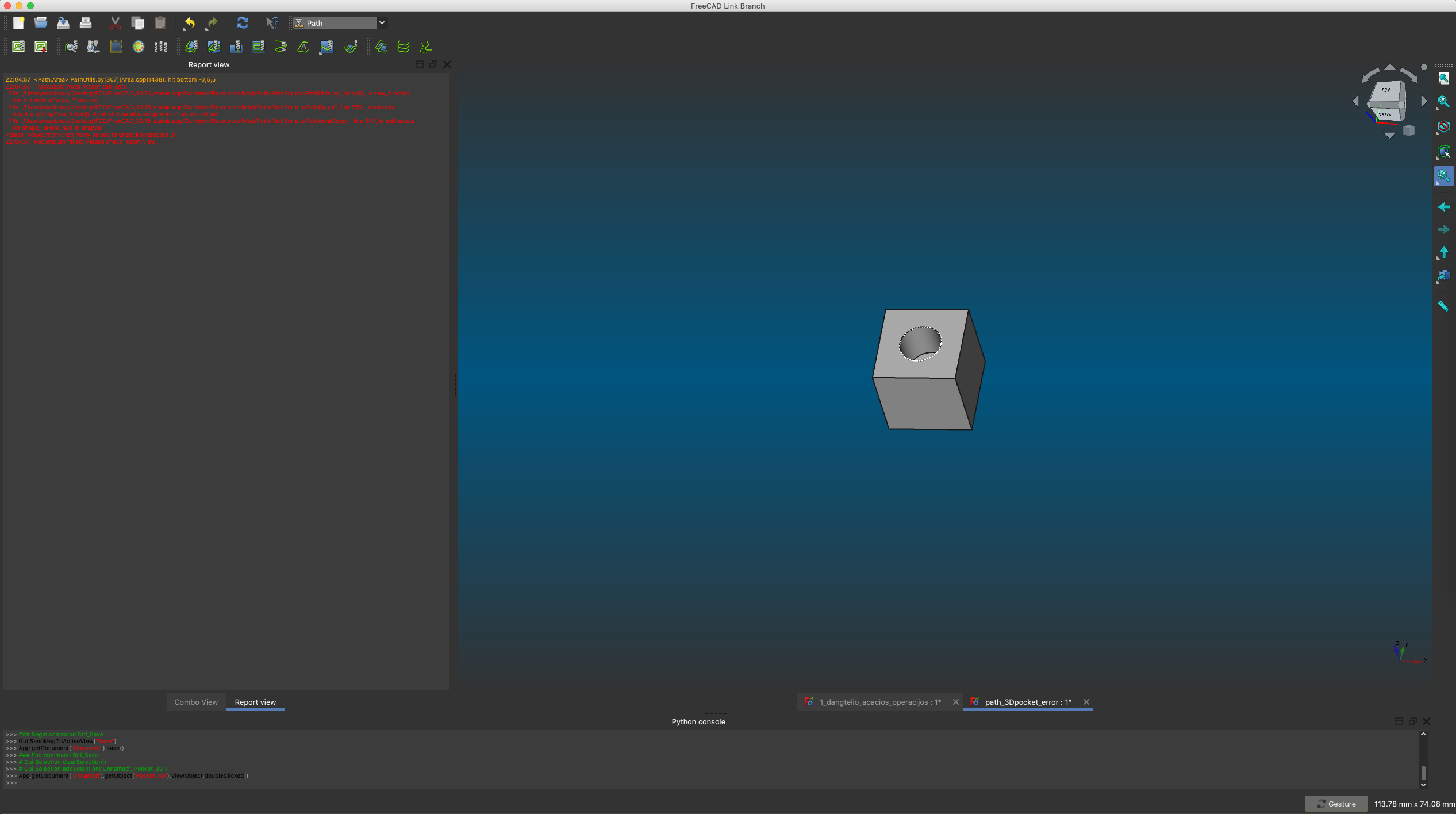 Path 3D Pocket does not work on OSX · Issue #879 · realthunder/FreeCAD_assembly3 · GitHub
