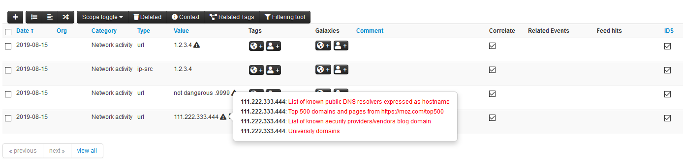 Bug with warninglists · Issue #5008 · MISP/MISP · GitHub