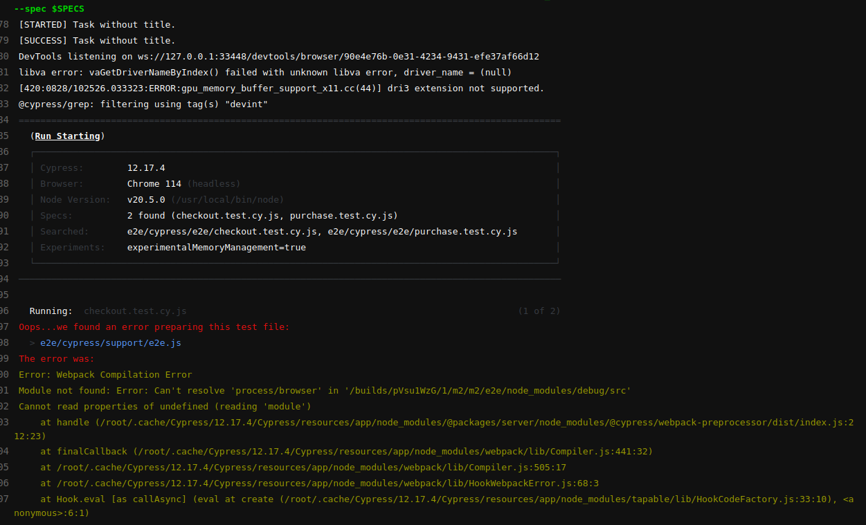 Error Webpack Compilation Error Cypress V 13 0 0 · Issue 27702 · Cypress Io Cypress · Github