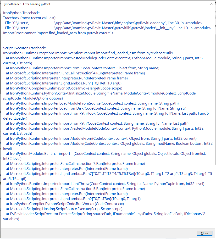 pyRevit 4.7.6 not loading in Revit 2019 · Issue #949 · pyrevitlabs/pyRevit · GitHub