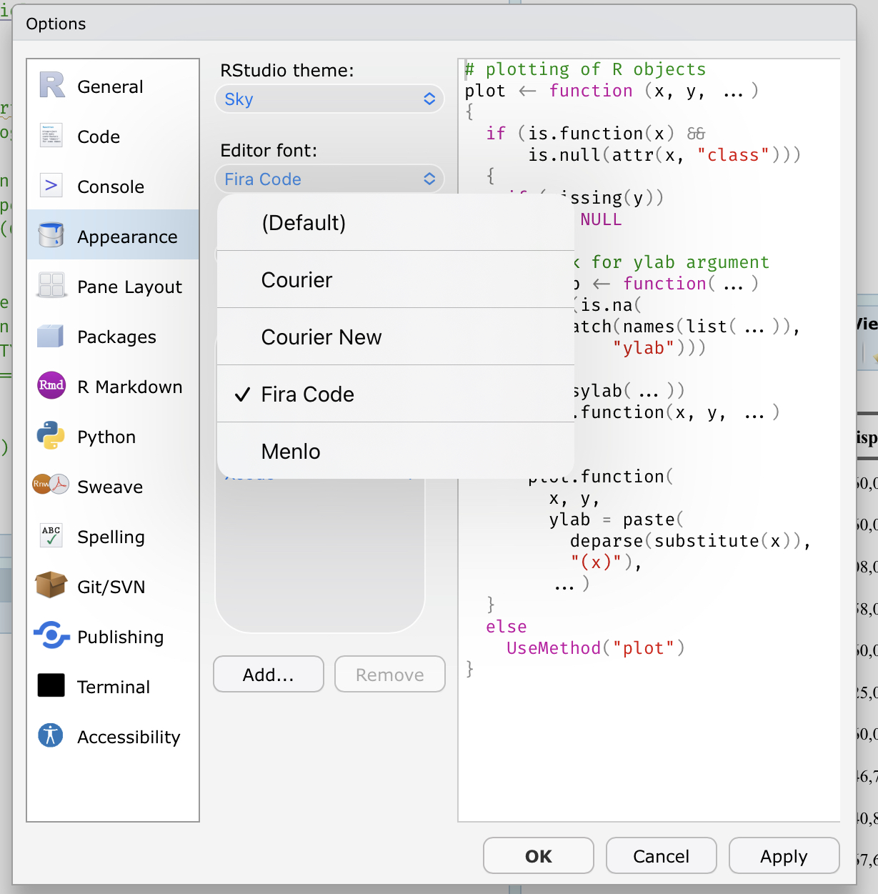 Add editor font support to RStudio Server · Issue #2534 · rstudio ...