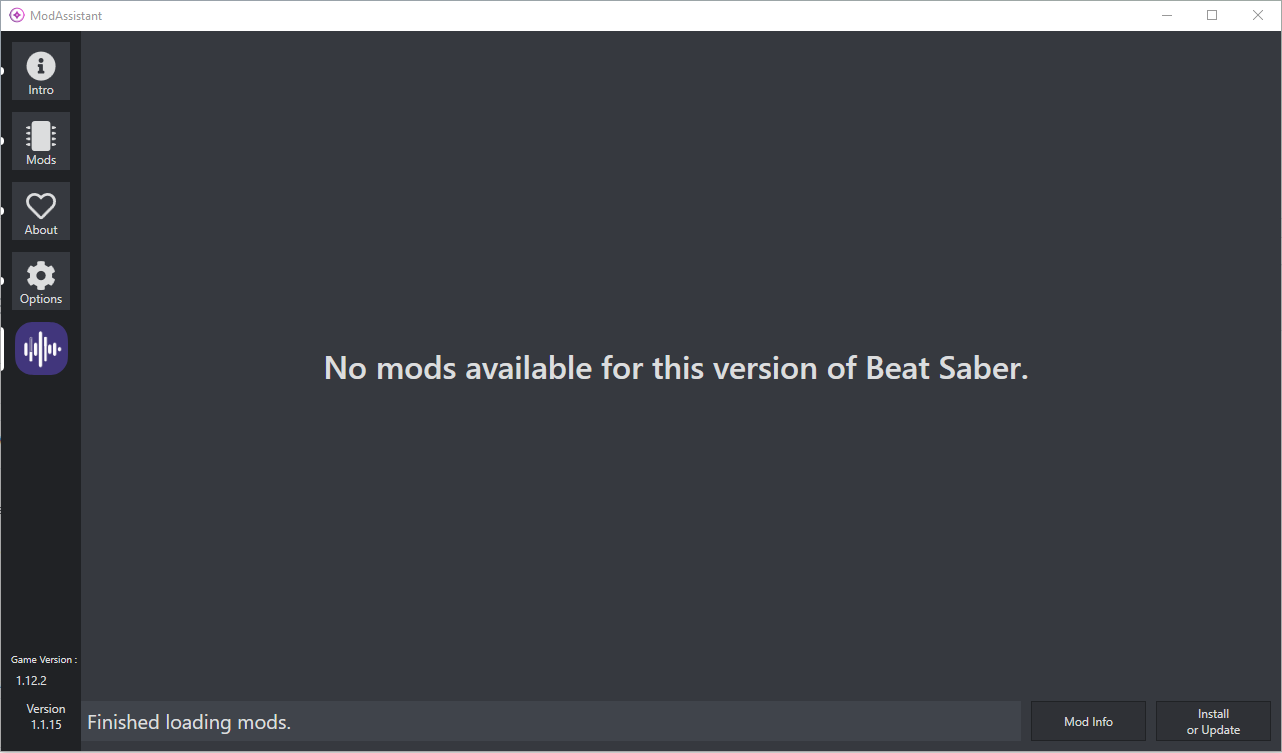 "No Mods available for this version of Beat Saber" · Issue #252 · bsmg/ModAssistant · GitHub