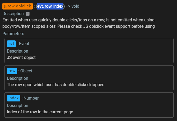 How Do I Select A Qtable Row From Javascript · Quasarframework Quasar 6396