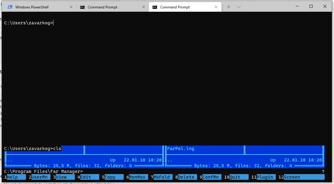 Screen is not complety cleared soetimes after a cls command. (Command ...