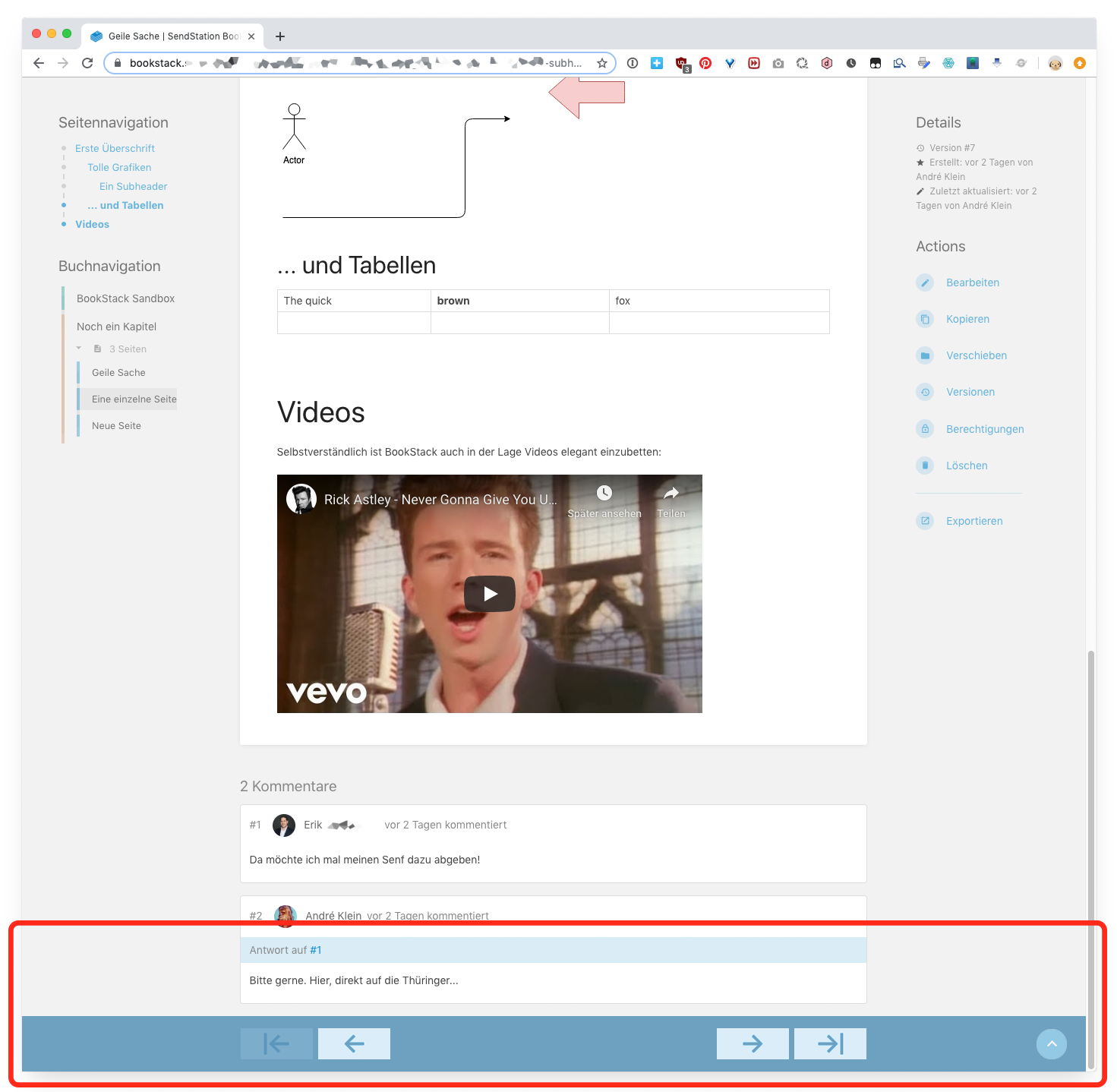 Navigation at the End of the Page · Issue #1381 · BookStackApp/BookStack · GitHub