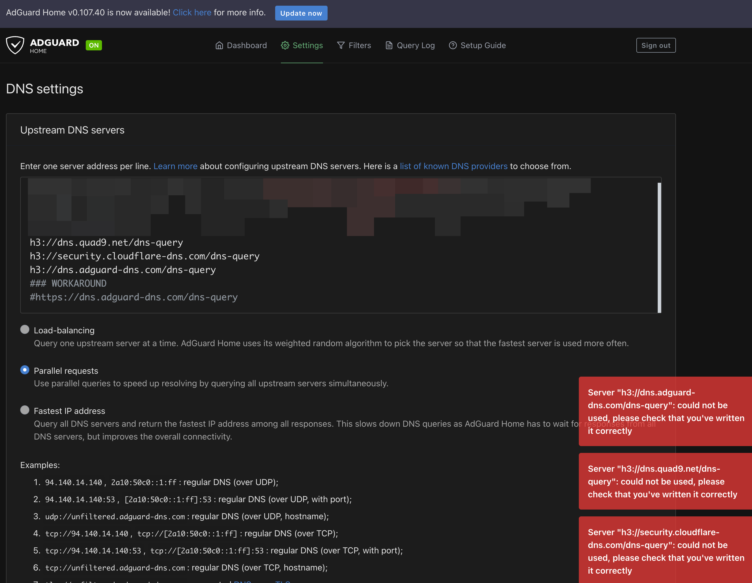 h3, quic upstreams not working in v0.107.39 on FreeBSD · Issue #6301 · AdguardTeam/AdGuardHome ...
