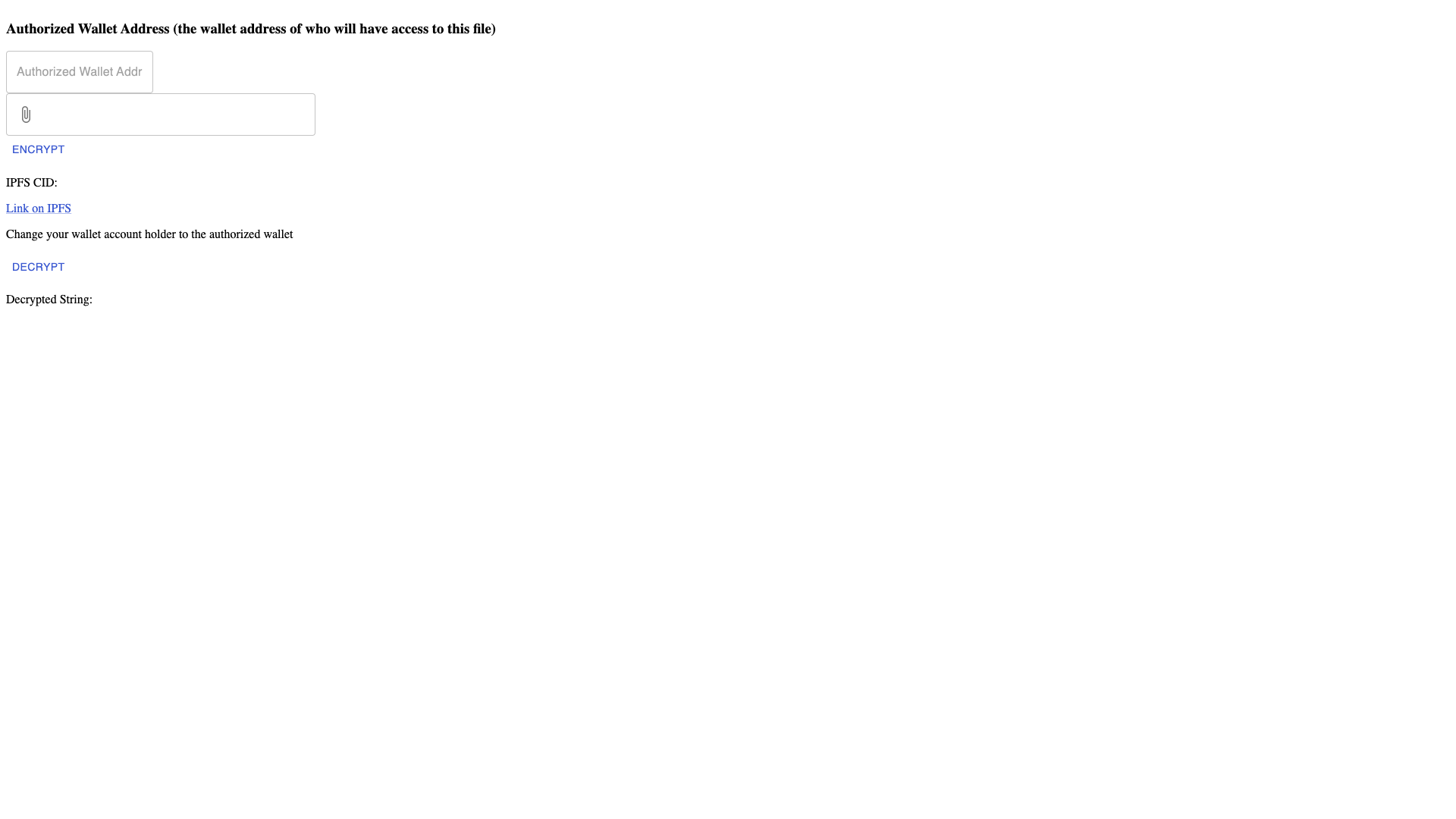 Getting The Error Message Of Invalid Ipfscid When Trying To Decrypt The Encrypted File 
