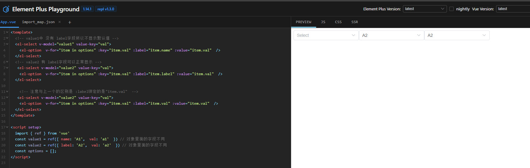 [Component] [select] el-select 使用不同字段名称默认展示不一致 · Issue #9542 · element-plus/element-plus · GitHub