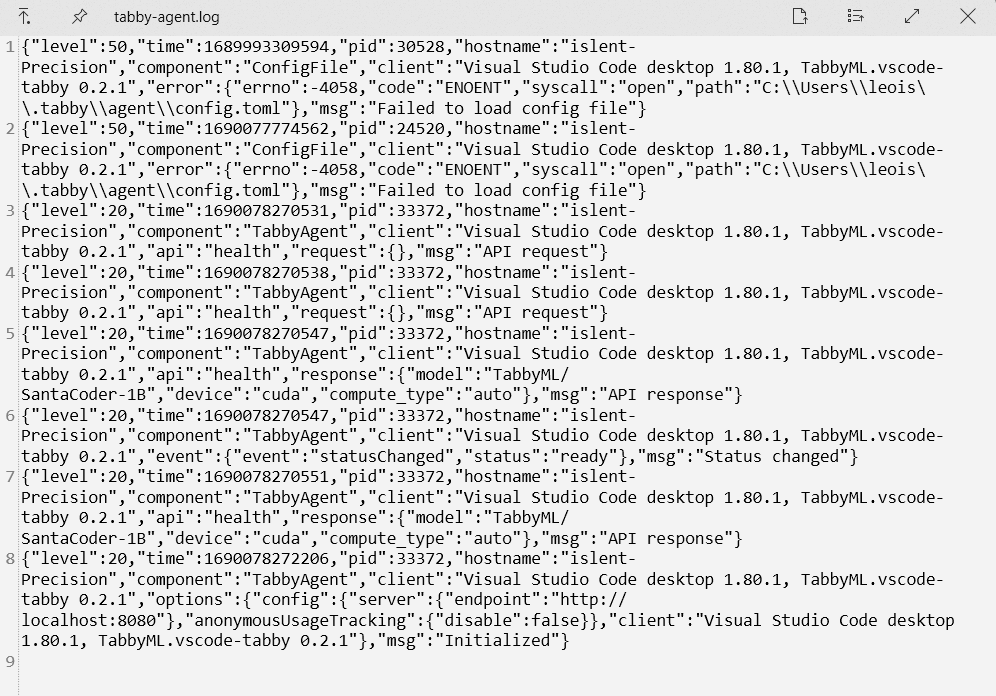 Local Docker Is Running But No Suggestion In Vscode · Issue 308 · Tabbyml Tabby · Github