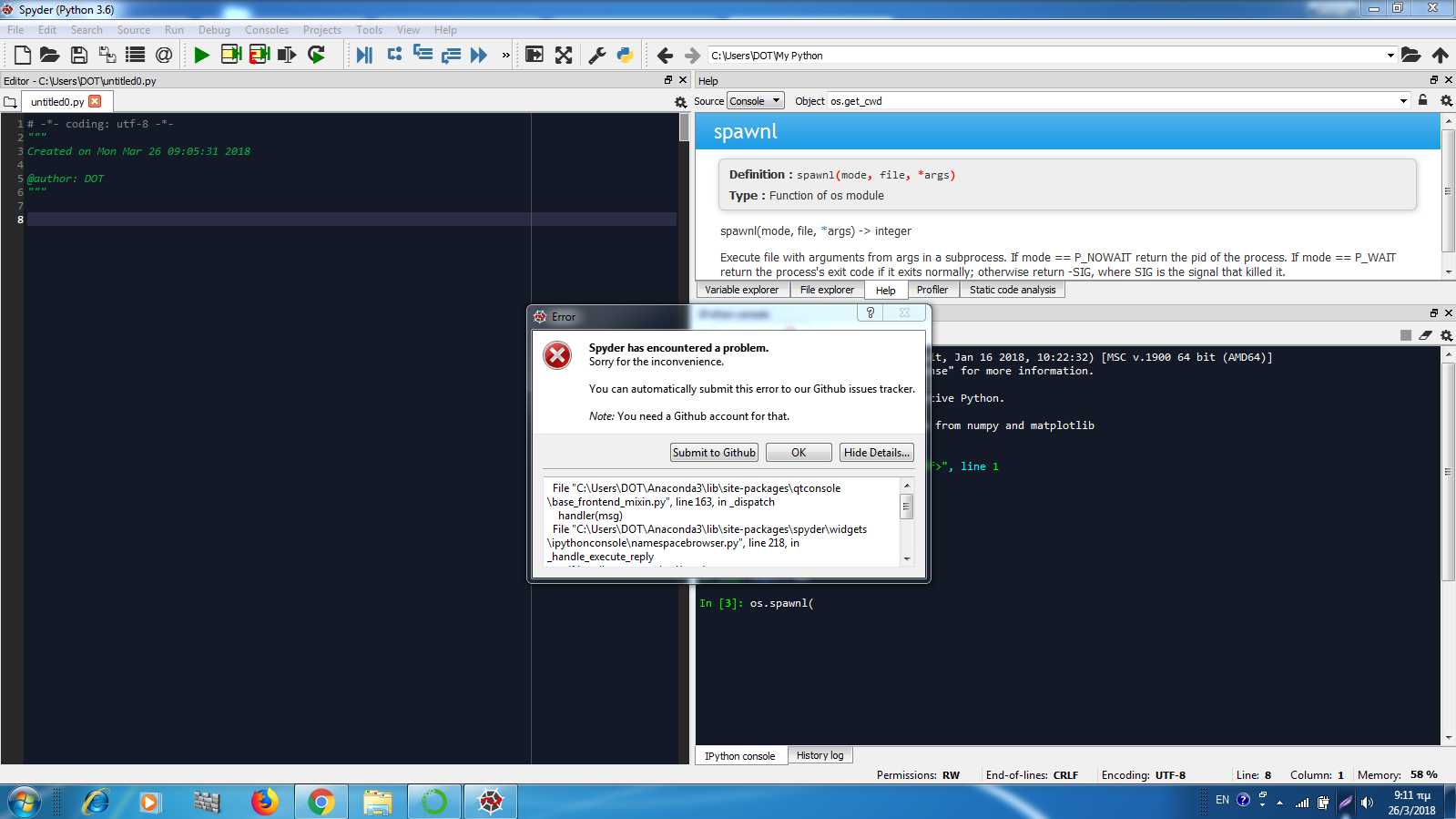 os problem or something deeper ? · Issue #6843 · spyder-ide/spyder · GitHub