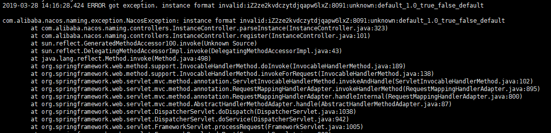 Caused by: java.lang.IllegalStateException: failed to req API:/nacos/v1/ns/instance after all ...