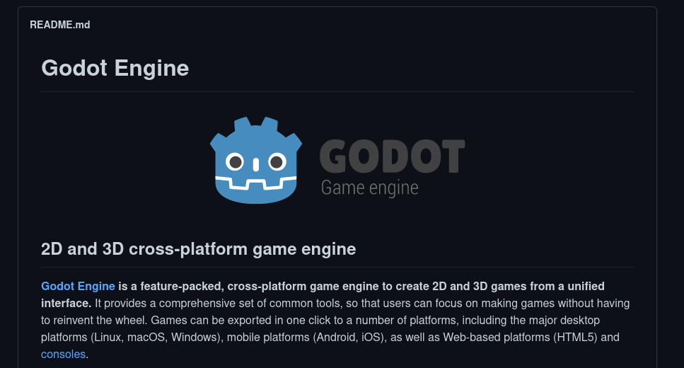 Godot Engine's SVG logo contrast is too low on Github's beta dark mode ...